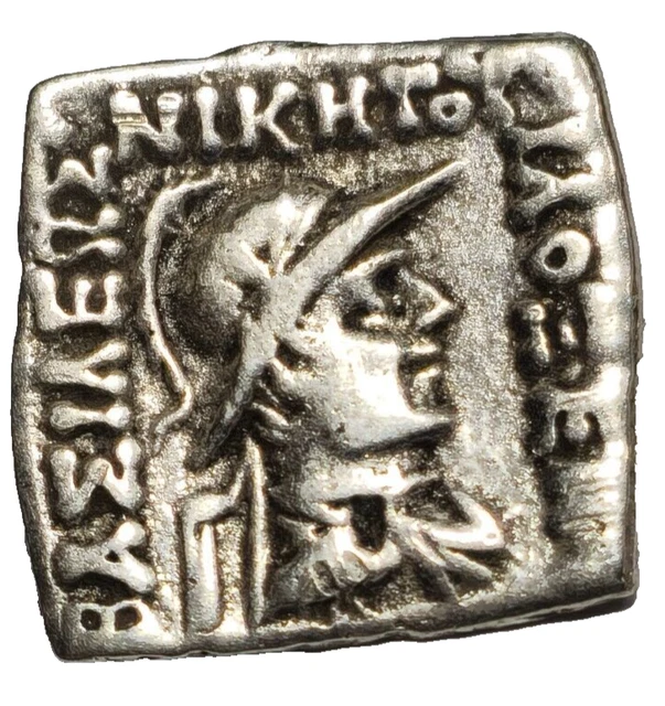 RARE MINT ANCIENT Indogreek Bactria Silver Drachm Coin Antimachos-2,1 ...