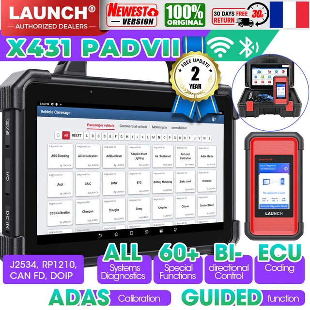 2024 LAUNCH X431 PAD VII PAD 7 scanners OBD Outil de reprogrammation ...