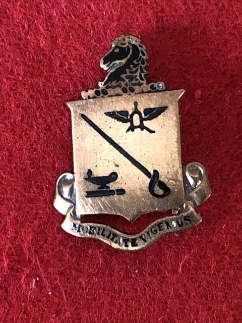 WW2 US ARMY Cavalry School Regiment Dui Crest Insignia Pin's Badge EUR ...