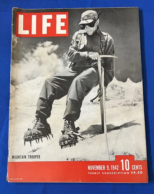 1942 LIFE MAGAZINE - World War Ii Us Army Mountain Trooper + General ...