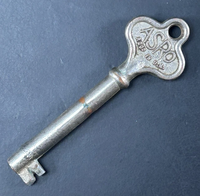 OLD VINTAGE ASRO 2.5" Key Wardrobe Furniture Cabinet Key British Made £ ...