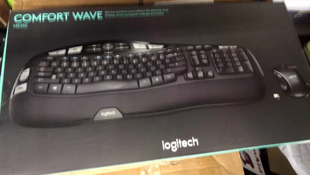 LOGITECH WIRELESS WAVE Combo Mk550 With Keyboard and Laser Mouse $35.00 ...