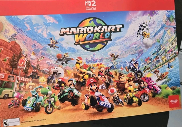 NINTENDO NYC OFFICIAL Mario Kart World Poster (Nintendo NY exclusive) £ ...