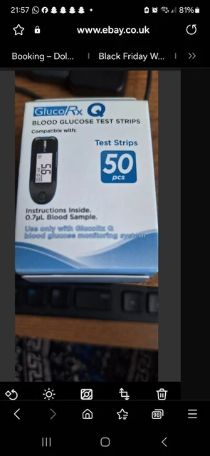 GLUCO RX Q Blood Glucose Testing Strips (2026)- 6 BOXES (50 Strips Per ...