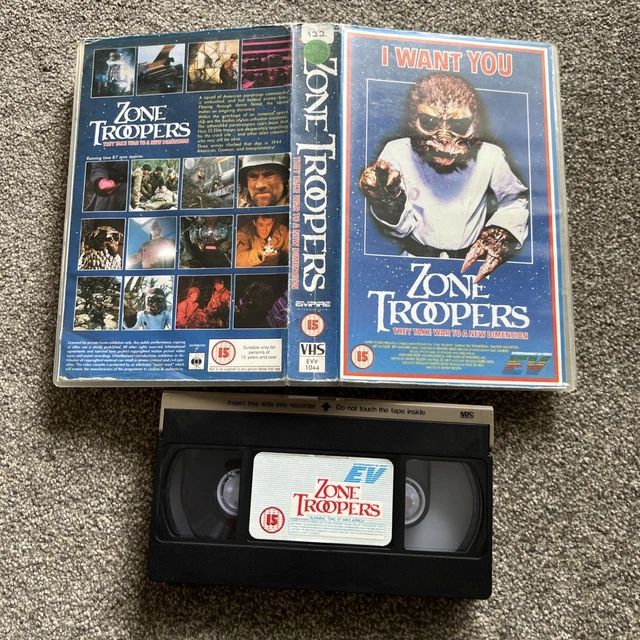 ZONE TROOPERS EV Big Box VHS Ex Rental - Tape Is Knackered!! READ! £1. ...