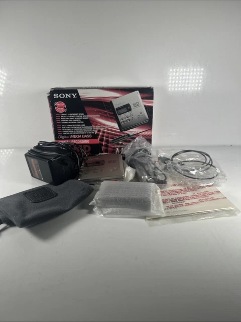 SONY MINIDISC MZ-R55 Walkman Portable Recorder / Player + Discs New Box ...