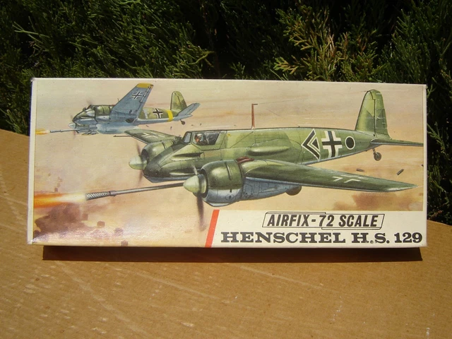 ANCIENNE MAQUETTE AIRFIX 1/72 Ref.262 : AVION HENSCHEL HS 129 + Boite ...