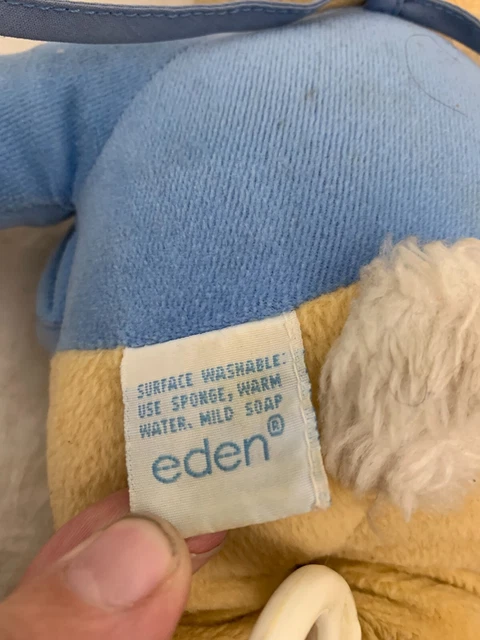 EDEN PLUSH MUSICAL Pull String Peter Rabbit Bunny Blue Jacket Vintage ...