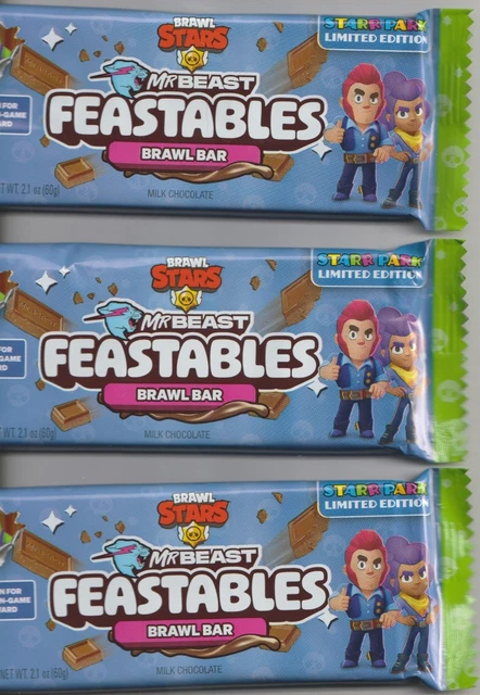 MR. BEAST COMIC-CON 2025 BRAWL STARS FEASTABLES Chocolate 3 Bar Lot ...