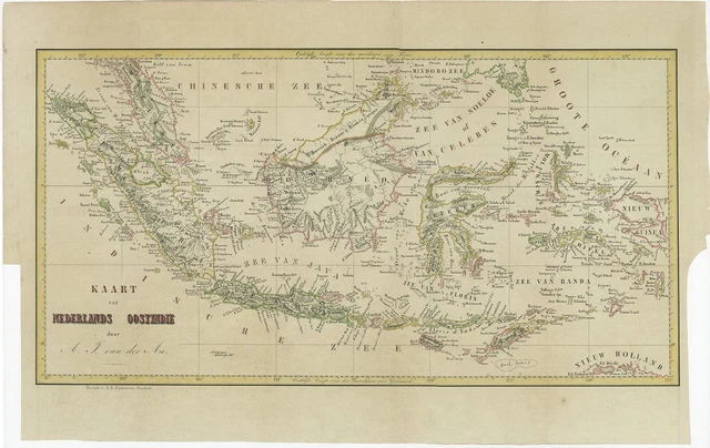 ANTIQUE MAP OF the Dutch East Indies $215.00 - PicClick