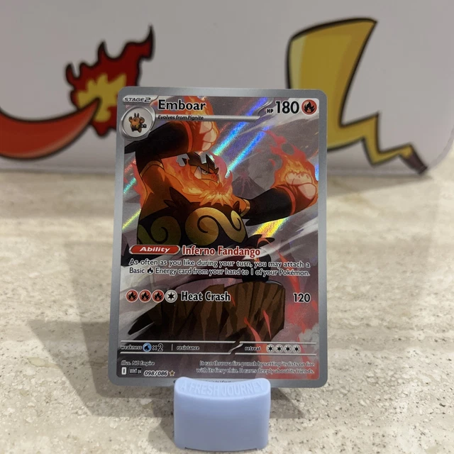 POKÉMON TCG SV White Flare 2025 Emboar 098/086 Illustration Rare £20.07 ...
