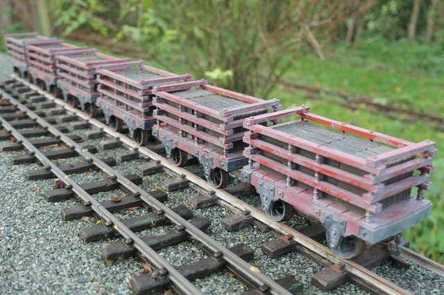 6X FR NARROW gauge slate quarry wagons 16mm scale garden railway SM32 ...