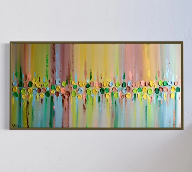 ACRYLBILD ORIGINAL XL Kunstwerk unikat Gemälde Modern Leinwandbild HANDGEMALT EUR 200,00 ...