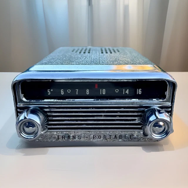 1958 DELCO 989130 Trans-Portable Radio Working w/ Dial Light GM ...