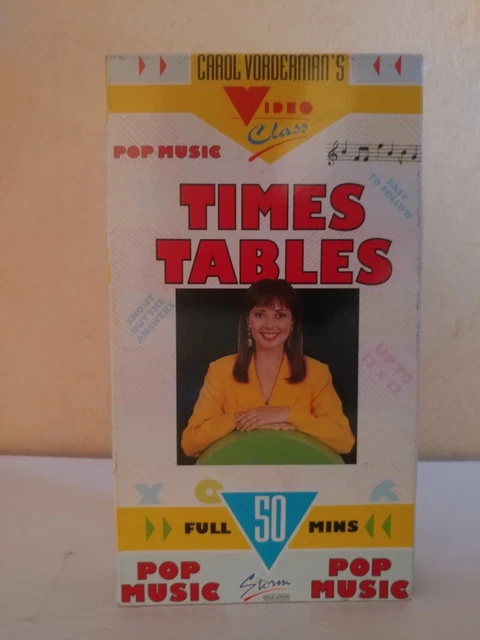 CAROL VORDERMAN TIMES Tables - Rare VHS - Card Sleeve - Video Class ...