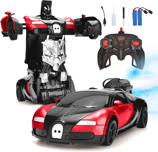 1:18 TRANSFORMER RC Robot Car Remote Control 2 IN 1 Kids Boy Toy Xmas B ...
