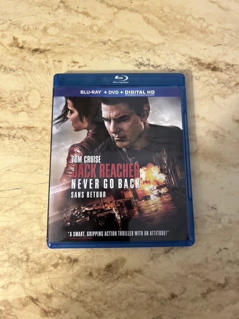 JACK REACHER: NEVER Go Back Blu-ray 2016 Tom Cruise Based On Lee Child ...