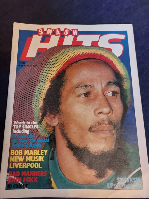 VINTAGE SMASH HITS Magazine 7-20 AUGUST 1980 Bob Marley J Foxx Bad ...