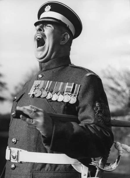 REGIMENTAL SERGEANT MAJOR Ronald Brittain Coldstream Guards Receives ...