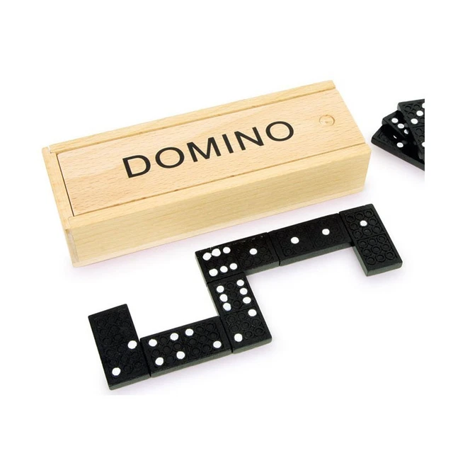 JEU DE SOCIÉTÉ Domino Avec Boîte En Bois Jeux De Cartes DFH EUR 35,77 ...