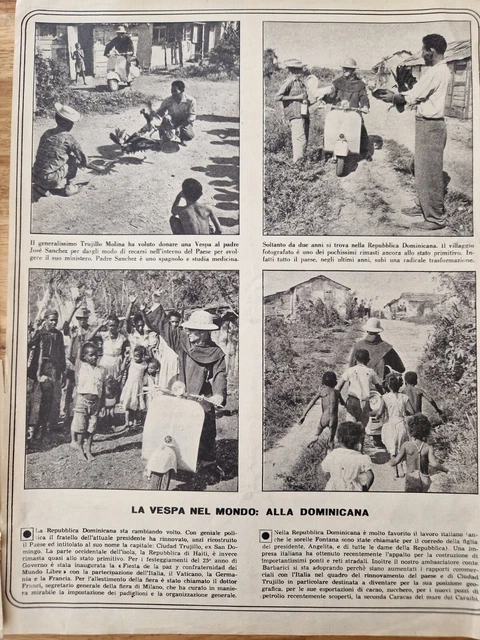 VESPA NEL MONDO Dominicana Piaggio Advert Pubblicita' D'epoca Advertis ...