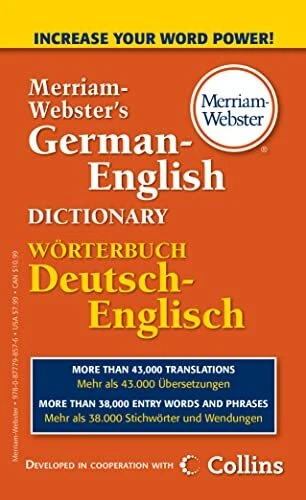 DICTIONNAIRE ALLEMAND-ANGLAIS MERRIAM-WEBSTER par Merriam-Webster EUR ...