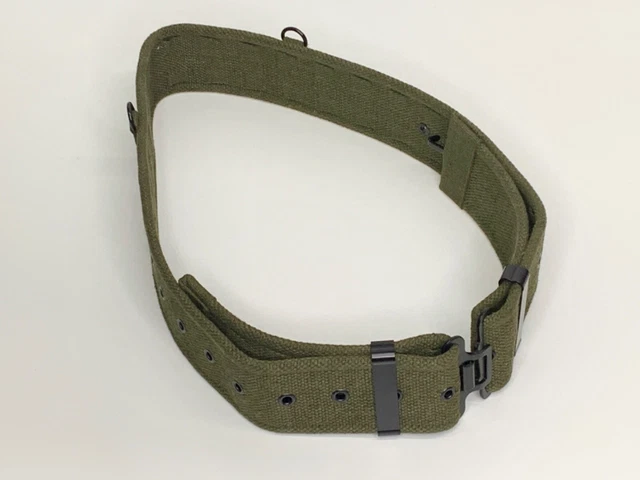 BRITISH ARMY 58-PATTERN Olive-Green Canvas Webbing Belt. 43-Inch Waist ...