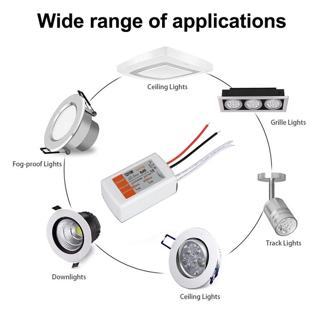 LED DRIVER AC 120V/240V to DC 12V 18W Transformer Power Supply Adapter ...