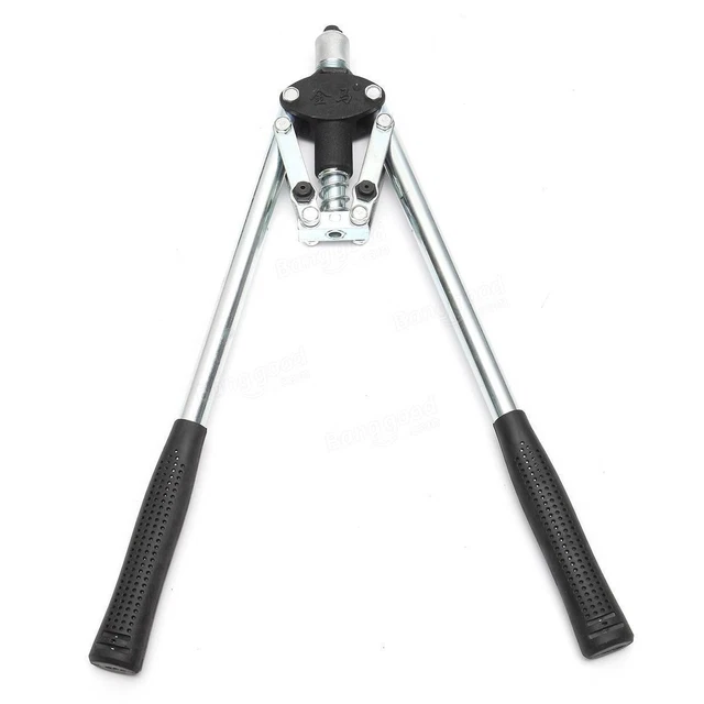17& RIVET GUN Garage Long Arm Hand Squeeze Pop Blind Riveter Heavy Duty ...