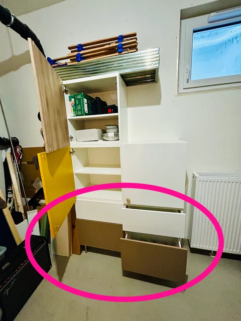 BESTÅ IKEA DOPPEL Schrank mit Schubladen: Weiß/Braun 120x42x64 cm EUR ...