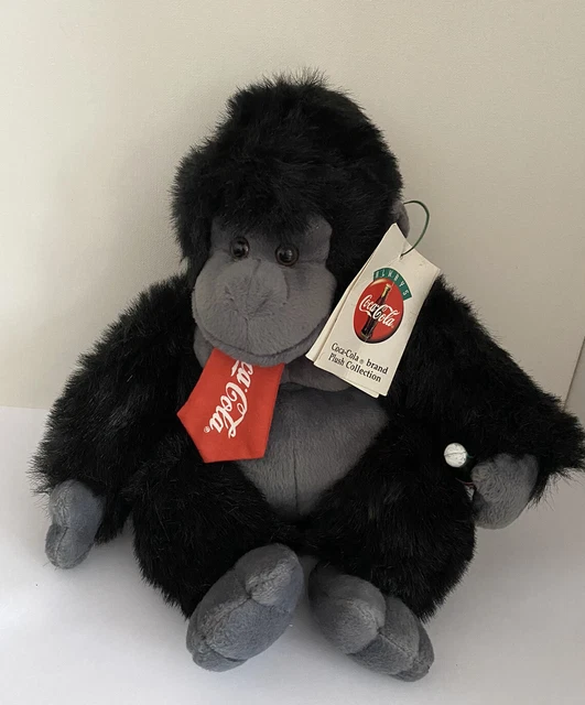 COCA COLA SOFT Toy Monkey Vintage 1996 Holding Cola Bottle Approx 10" £ ...