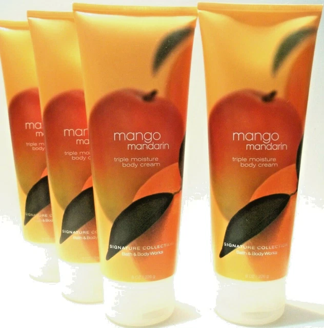 BATH BODY WORKS MANGO MANDARIN Triple Moisture Body Cream, 8 oz/226 g ...