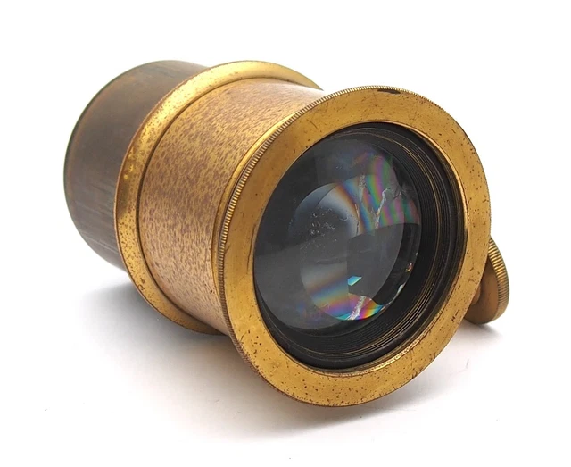 ANTIQUE 6 INCH F4 Petzval Focusing Brass Lens - UK Dealer £19.98 ...