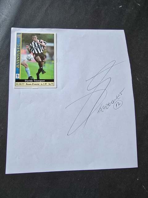 AUTOGRAFO AUTOGRAPH ORIGINALE su foglietto David Trezeguet EUR 40,00 ...