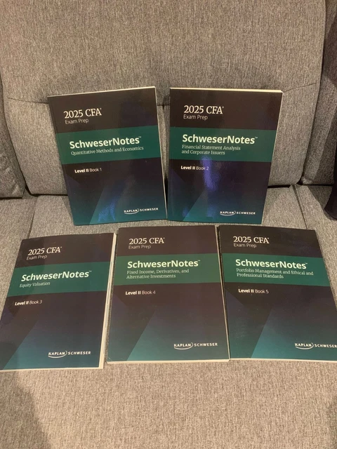 KAPLAN SCHWESER CFA Level 2 2025 Complete Book Set - Brand New £99.48 - PicClick UK