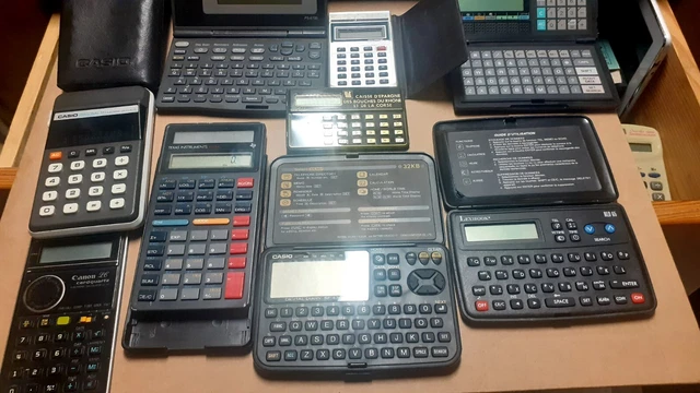LOT CALCULATRICE VINTAGE Calculator.CASIO+CANON+TEXAS.INSTRUMENT ...