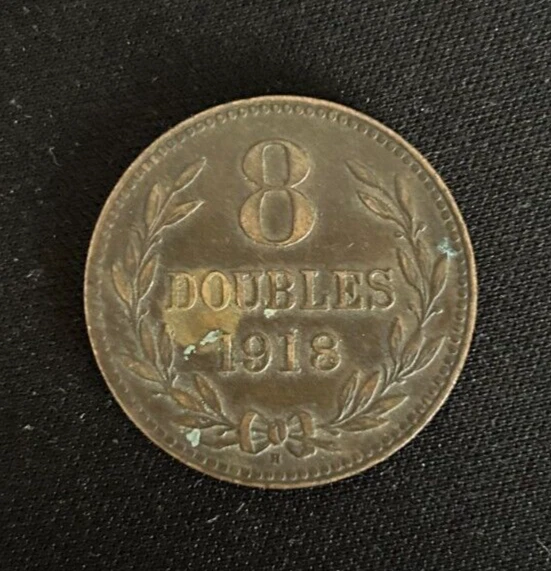 GUERNSEY 1918 8 Doubles coin £1.99 - PicClick UK