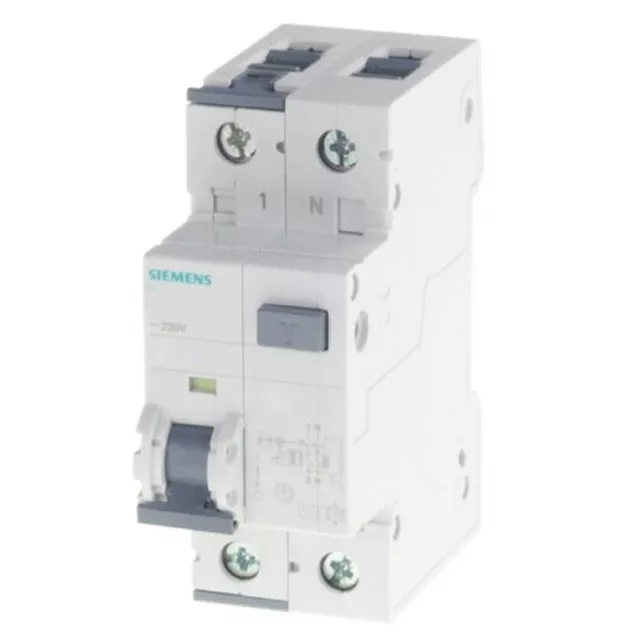 INTERRUTTORE DIFFERENZIALE MAGNETOTERMICO Siemens 20A 1P+N 30MA 4,5KA 5SU1353 EUR 36,90 ...
