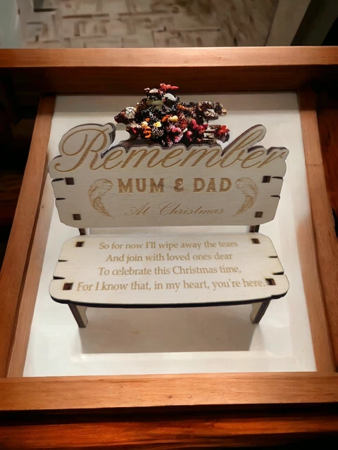 IN LOVING MEMORY Mum Dad remembrance memorial personalised bench Love ...