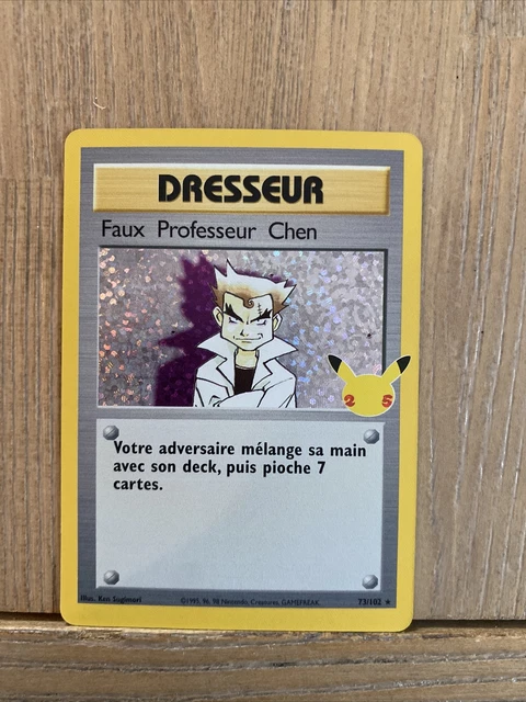 CARTE POKEMON DRESSEUR Faux Professeur Chen 25 Ans EUR 2,00 - PicClick FR