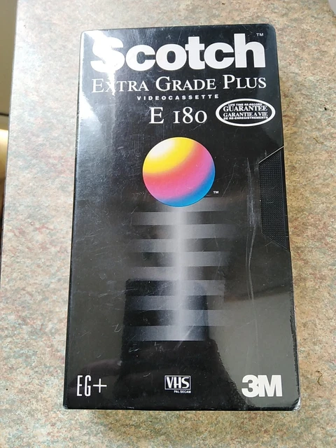 CASSETTE VIDEO VHS scotch extra grade plus E 180 Sealed New £8.99 - PicClick UK