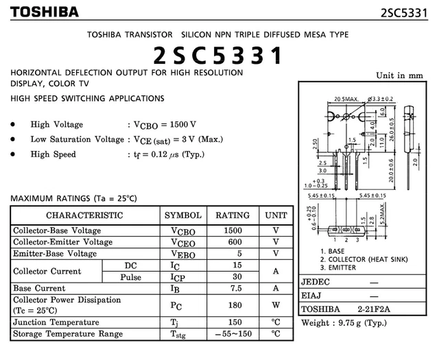 TRANSISTOR C5331 2SC5331 Toshiba 2 Sc5331 2Sc 5331 EUR 3,75 - PicClick DE