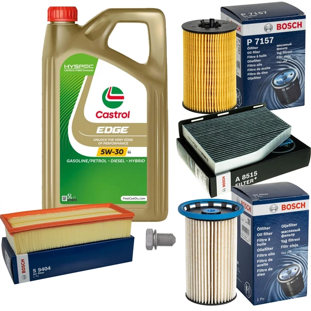 BOSCH INSPECTION SET 5 L Original castrol edge FST 5W-30 Ll pour Siège ...