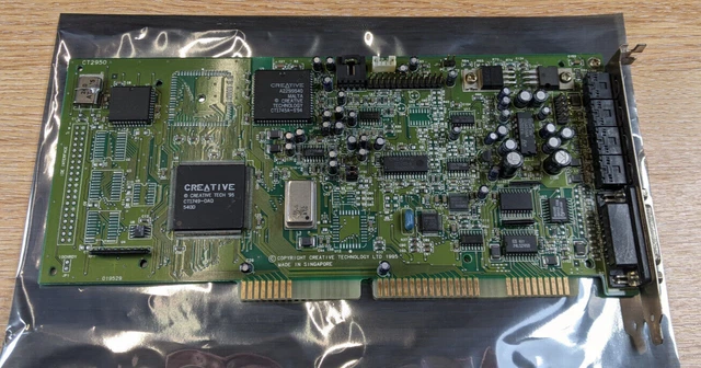 CREATIVE LABS SOUNDBLASTER 16 CT2950 ISA sound card OPL3 retro vintage ...
