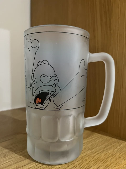 THE SIMPSONS HOMER Simpson Beer! Frosted Glass Stein (1999) £4.99 ...