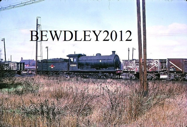 *ORIGINAL 35MM KODACHROME SLIDE* LNER WORSDELL J27 65846 ON YORK SHED ...