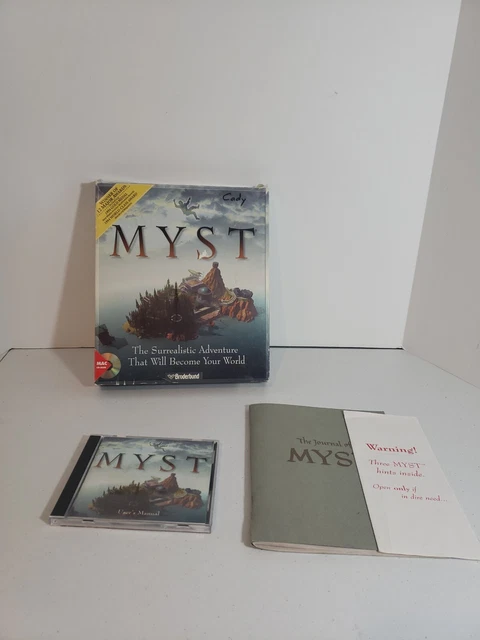 VINTAGE 1993 MYST PC Game, By Broderbund, Big Box Game, Complete, $20. ...