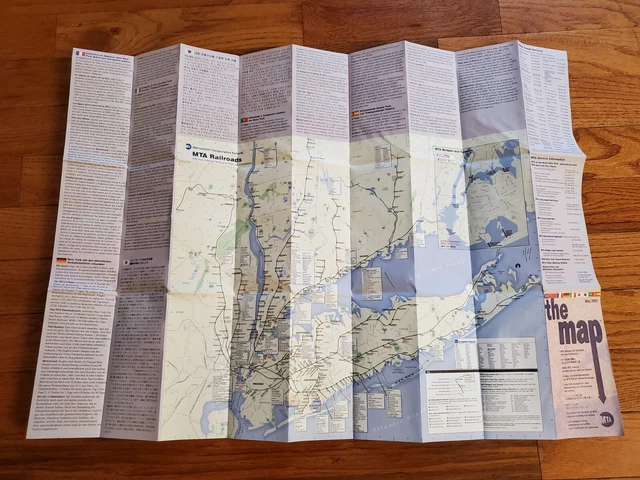 MAY 2000 THE Map - Nyc Subway Bus Map Mta Nycta Railroad Bridges ...