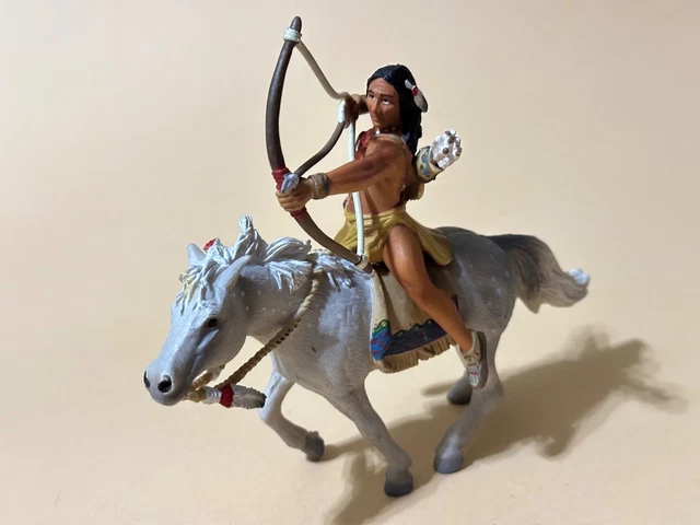 SCHLEICH WILD WEST Indian 70301 Sioux Archer on Horse Retired 2006-2011 ...