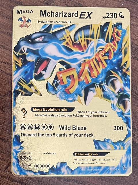 MEGA M CHARIZARD EX Gold Foil Pokemon Card £31.88 - PicClick UK